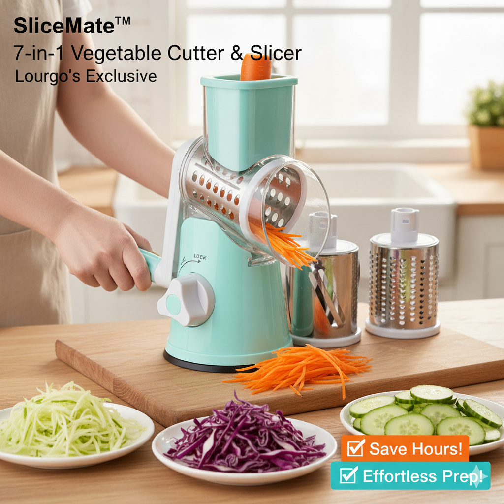 SliceMate™ - 7-in-1 Vegetable Cutter & Slicer – Lourgo